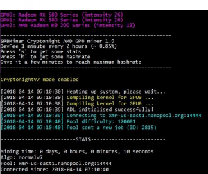 SRBMiner - AMD GPU miner supporting all CryptoNight Algorithms / Coins