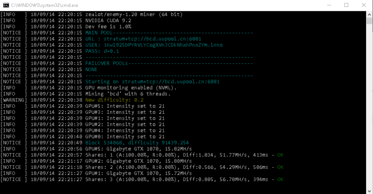 Z-Enemy 1.20 / T-Rex 0.6.5 - New Algorithm: BCD (Bitcoin Diamond miner)