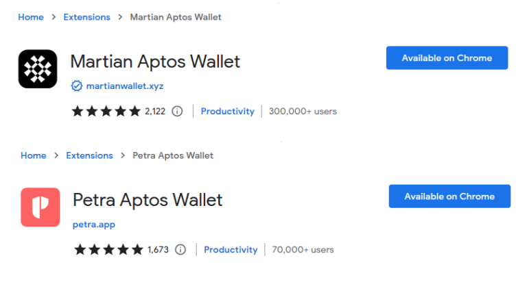 Aptos Wallet - Setup Martian and Petra wallet for Aptos blockchain