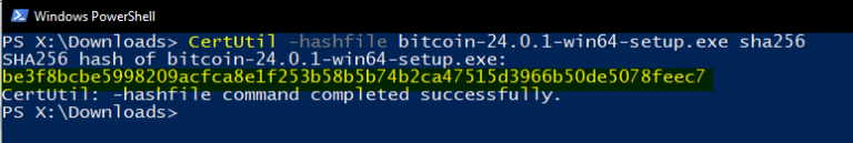 How to verify Bitcoin core - Validate checksum & release signatures